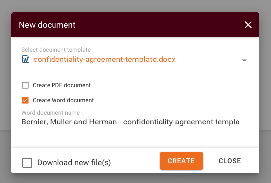 How Do I Generate a Document Using My Template?
